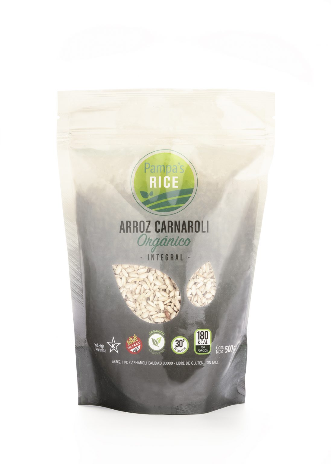 PAMPA RICE - Organic Whole Wheat Carnaroli Rice x 500 grams / 17,63 oz ...