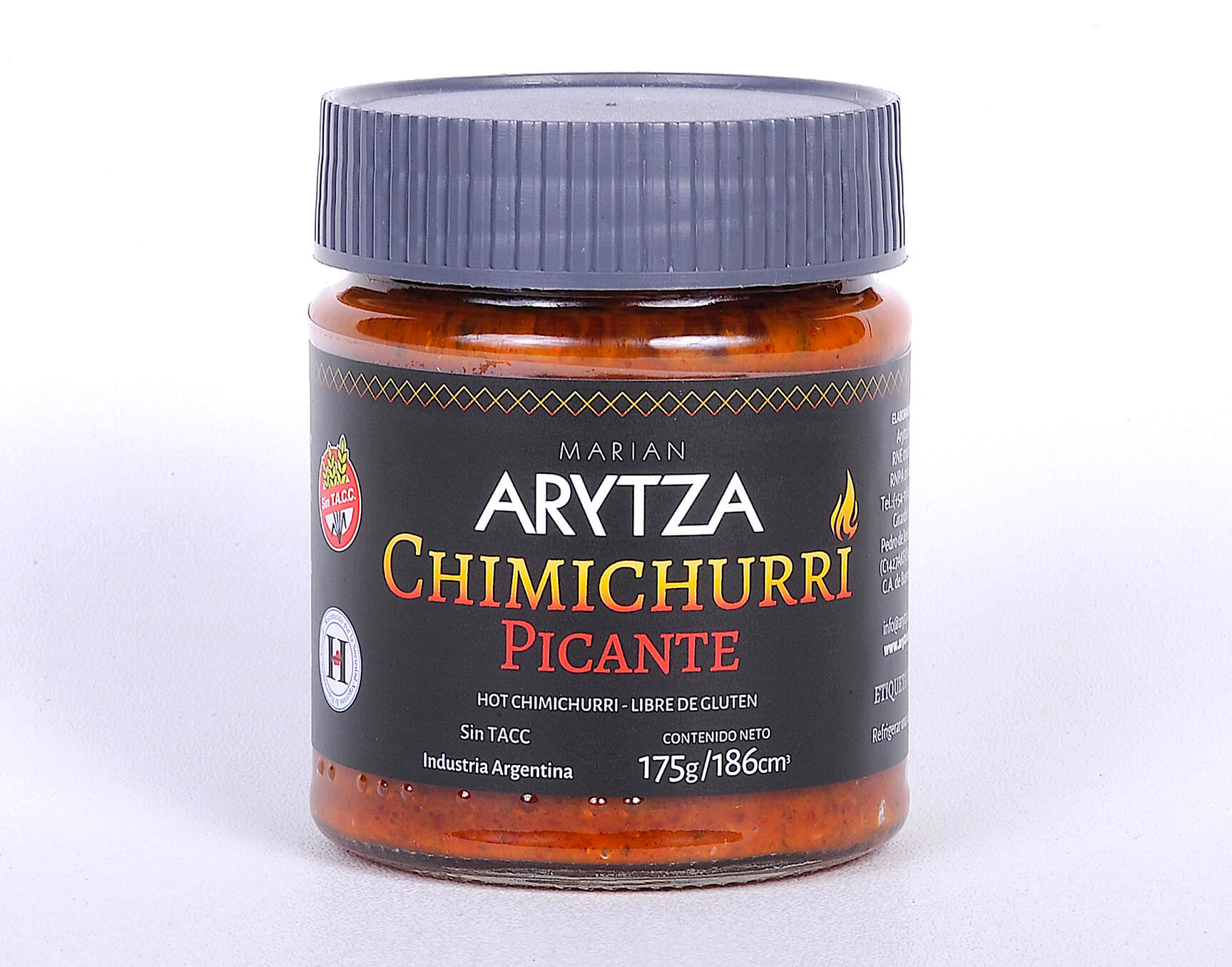 ARGENTINEAN HOT CHIMICHURRI 100% NATURAL. Gluten Free in Jars x 175g ...